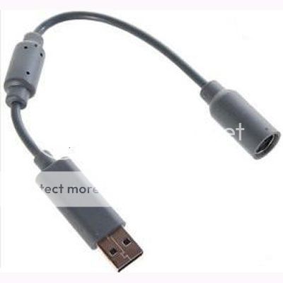 Xbox 360 Breakaway Wired Controller to PC USB Adapter Cable cord Lead ...
